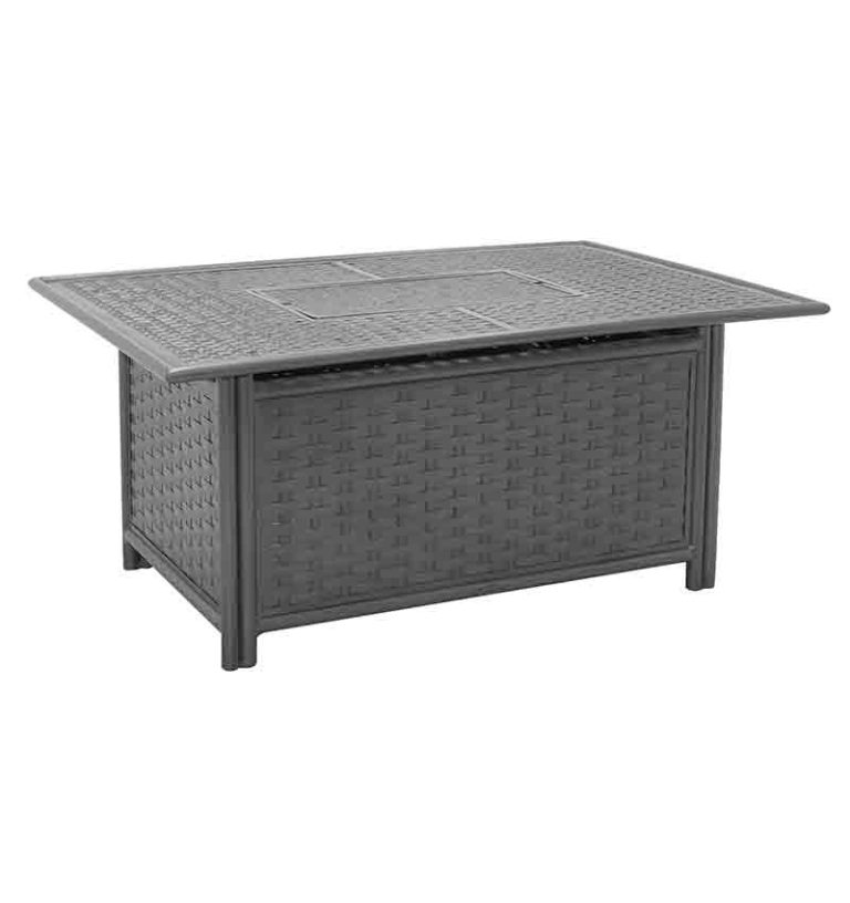 RESORT FUSION RECTANGULAR FIREPIT COFFEE TABLE - Costa Rican Furniture